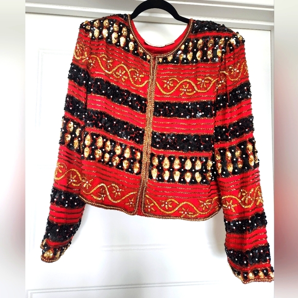 Laurence Kazar | Jackets & Coats | Vintage Laurence Kazar Beaded ...